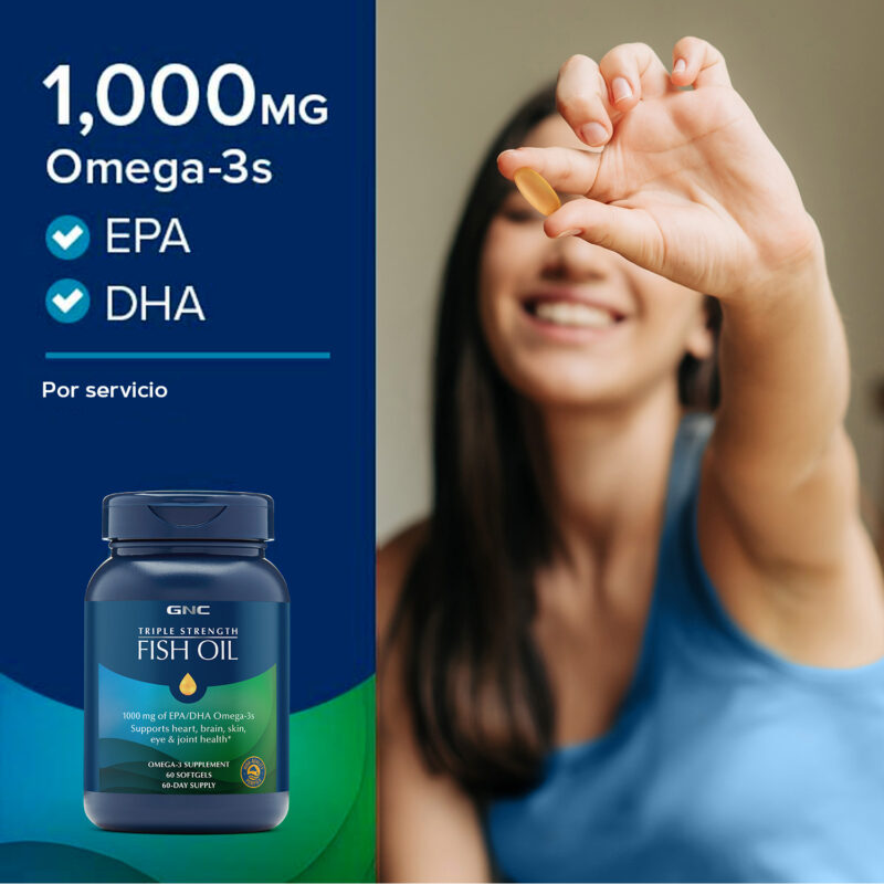 TRIPLE STRENGTH FISH OIL 60 CAP - GNC El Salvador